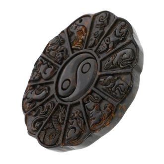 Cabilock Antiker Chinesischer Kalligraphischer Briefbeschwerer aus Eisenstein Glatte Abgerundete Kanten Retro Dekoration f&uuml;r B&uuml;ro und Zuhause Langlebiges Handf