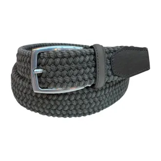 Paolo Vitale Ceinture tress&eacute;e - Homme - Accessoires - Gris - Taille: 105 CM