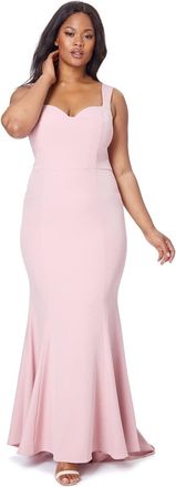 Jarlo Damen Bianca Fischschwanz-Maxikleid mit Herzausschnitt Kleid, Blush, 44