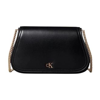 Calvin Klein Femme, Sacs, Noir, Taille: ONE Size Curved Wallet On Chain