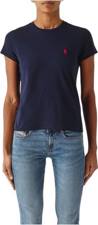 Polo Ralph Lauren Femme, Tops, Bleu, Taille: 36 FR T-shirt &agrave; col rond