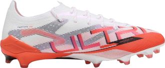 Puma Herren Ultra 5 Ultimate Rasen-Fu&szlig;ballschuhe (Wei&szlig;/Rot)