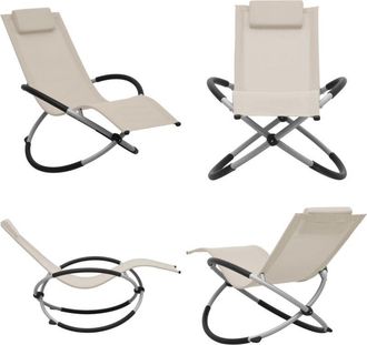 vidaXL Kinder-Sonnenliege Stahl Creme - Kindersonneliege - Stahlsonneliege - Gartenliege F&uuml;r Kinder - Sonnenschirm F&uuml;r Kinder - Spielplatz M&ouml;bel - Home &