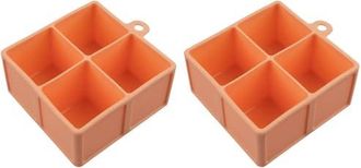 Fackelmann Fackelmann Eisw&uuml;rfelform aus Silikon - Silikonform f&uuml;r Eisw&uuml;rfel, 9,5 x 4,5 x 4,4 cm (Packung mit 2)