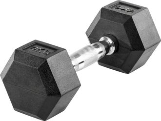 Sport-Tec Hex Kompakthantel aus Gummi, 4 kg, Hexagon-Hantel