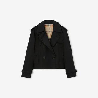 Burberry Veste trench Mayfair courte en gabardine, Size: 08