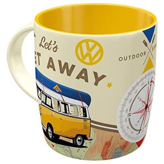 Nostalgic Art 43032 Bulli T1 - Get Away - Idée de Cadeau pour Bus VW, Mug en Céramique, Design Vintage, 8,5 x 13 x 9 cm