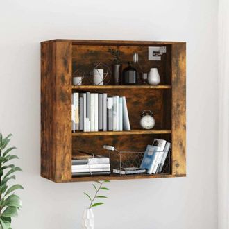 vidaXL Vidaxl - Armoire murale Ch&ecirc;ne fum&eacute; 80x33x80 cm Bois ding&eacute;nierie