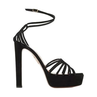 Aquazzura Femme, Chaussures, Noir, Taille: 38 1/2 EU Sweetheart Sandal Plateau 130