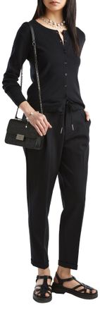 Benetton Damen 4di4df00j Hose, Schwarz 100, L