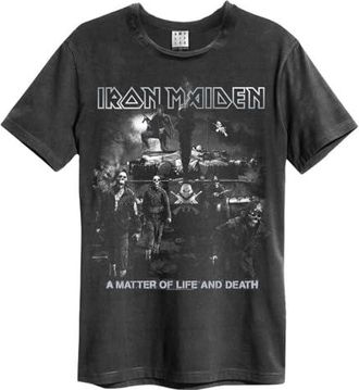 Amplified IRON MAIDEN - LIFE OR DEATH AMPLIFIED VINTAGE CHARCOAL MEDIUM T-SHIRT