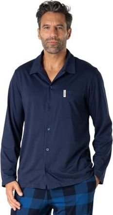 Eminence Pyjama Long Homme Camper- Jersey 100% Coton Peigné - Veste Boutonnée Manches Longues + Pantalon 2 Poches - Label Oeko-TEX Standard 100