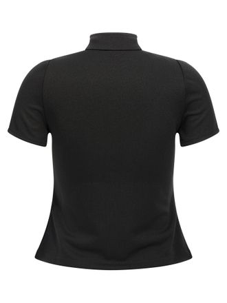 Courr&egrave;ges Logo-Embroidered Interlock Shirt - Black