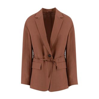 Brunello Cucinelli Einreihiger Blazer - - Jackets - Damen - Rot - M