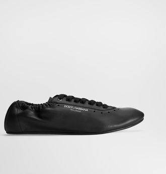 Dolce & Gabbana Lipari Aus Lammleder - Mann Schn&uuml;rschuhe Schwarz 45