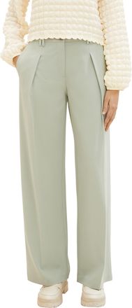 Tom Tailor Damen Lea Straight Fit Hose mit weitem Bein, 34895 - Desert Green, 34/32
