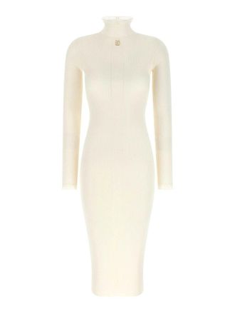 Elisabetta Franchi Robe Au Genou - Blanc