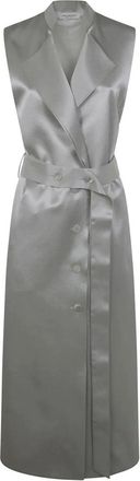 Philosophy di Lorenzo Serafini Femme, Robes, Gris, Taille: 34 FR Long Gilet with Belt