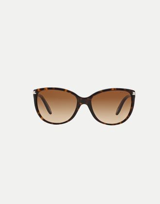 Ralph Lauren Cat-Eye-Sonnenbrille mit braunen Gl&auml;sern in gl&auml;nzend dunklem Schildpatt