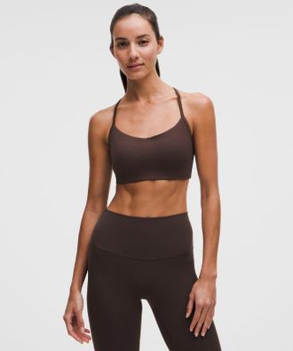 lululemon Flow Y BH Leichter Halt f&uuml;r A/B-Cups Evolve f&uuml;r Frauen - Gr&ouml;&szlig;e 2XS in Espresso