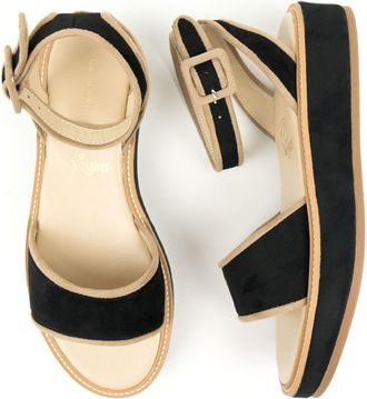 Will&rsquo;s Vegan Store Damen vegan Sandalen Beige & Schwarz
