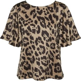 Vero Moda T-Shirt Marron Femme Merle