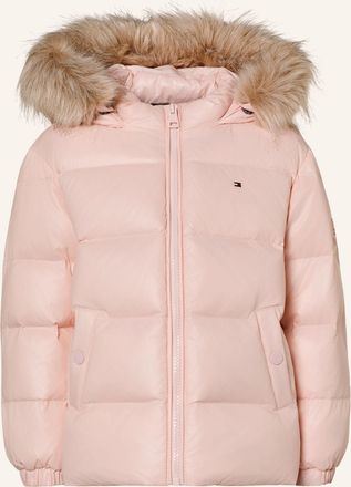 Tommy Hilfiger Daunenjacke Mit Abnehmbarem Kunstfell rosa