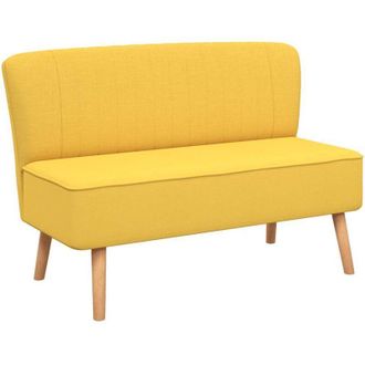 vidaXL Sofa Stoff 117x55,5x77 Gelb Vidaxl