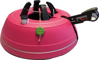 Krinner Sonder Edition Weihnachtsbaum Christbaumständer Premium L PINK inkl. Fußpedal- und Einseiltechnik Sicherheitsglocke für Baumhöhe bis 2,7m Made IN Germ