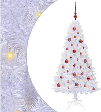 vidaXL K&uuml;nstlicher Weihnachtsbaum Wei&szlig; 150 cm PVC und Stahl vidaXL