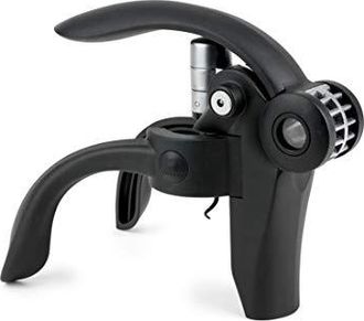 Peugeot Baltaz Dark - Tire-Bouchon &agrave; Levier + Coupe-Capsule - Pour Tous Types de Bouchons - Id&eacute;e Cadeau Oenologie - Coloris Noir