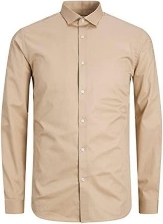Jack & Jones Jack & Jones Chemise Jprblacardiff pour Homme L/S Noos Haut &agrave; Manches Longues, Poivre Blanc/Coupe : Slim Fit, S