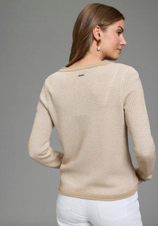 Laura Scott Strickjacke leichter &Uuml;bergangsstrick mit moderner Struktur und Knopfleiste