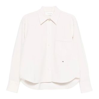 Victoria Beckham Camicia Crop Shirt - - Blouses & Shirts - Damen - Beige - S