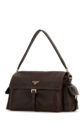Prada Leather Shoulder Bag - Brown