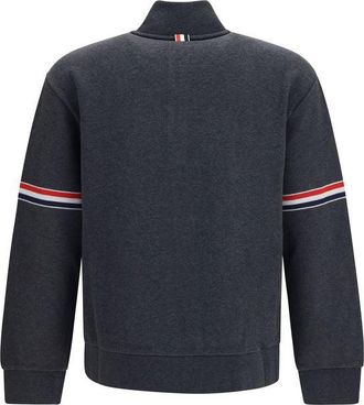 Thom Browne Loopback Cotton Piqu&eacute; Sweatshirt - Gray