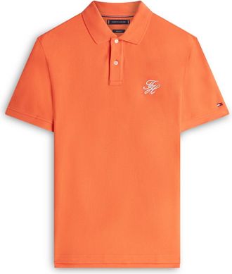 Tommy Hilfiger Poloshirt aus einem Baumwoll-Mesh mit Monogramm-Stickerei, Regular Fit in