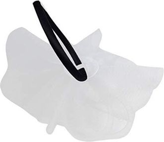 Generic Y Pen Ribbons Mesh Femme Chapeau et Plumes Mariage Fascinateur N Baseball Casquettes Baseball Casquette 62 cm, Blanc., taille unique