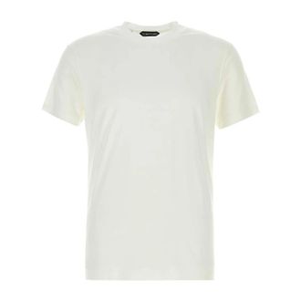 Tom Ford Lyocell Baumwolle Rundhals-T-Shirt - - Tops - Herren - Wei&szlig; - L