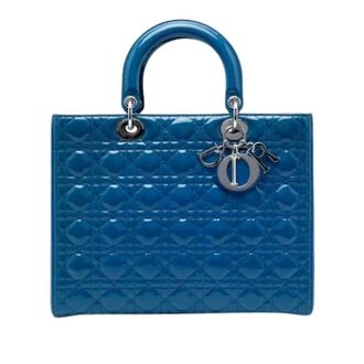 Dior Sac &agrave; main Lady doccasion - Femme - Pre-owned - Bleu - Taille: ONE Size