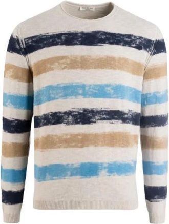 Phil Petter Homme, Pulls, Multicolore, Taille: 2XL Pull Seamless Rayures Rapport&eacute;es