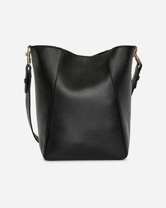 Arket Bucket Bag Aus Leder -Schwarz