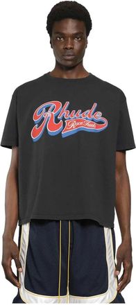 Rhude Homme, Tops, Noir, Taille: XL Pit Stop Tee