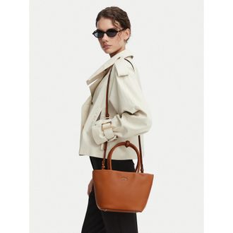 Tommy Hilfiger Handtasche Tommy Hilfiger Th Marina Bucket Leather AW0AW18739 Braun