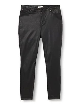 Tommy Hilfiger Damen Crv Harlem Skinny Hw A Ctd Blk Denim Hose, Coated Color Black, 40 EU