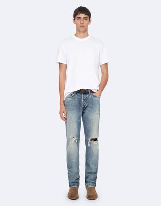 AllSaints Hale t-shirt &agrave; manches courtes col rond en blanc optique
