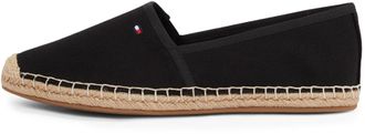 Tommy Hilfiger Damen Espadrilles Flag Canvas mit Logo, Schwarz (Black), 38