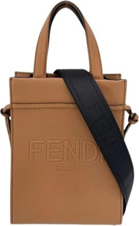 Fendi Sac bandouli&egrave;re mini en cuir Pre-owned - Femme - Pre-owned - Brun - Taille: ONE Size