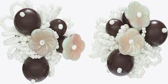 Tory Burch Damen Runway Beaded Cluster Earrings