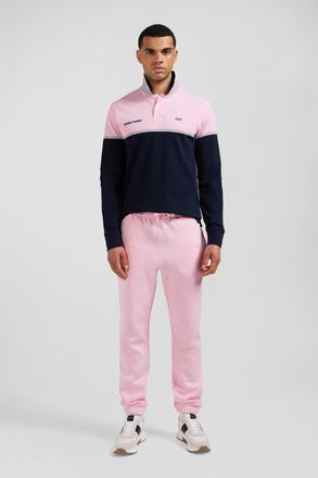 Eden Park Polo Manches Longues Bicolore En Piqu&eacute; Coton Bleu Marine Coupe Regular